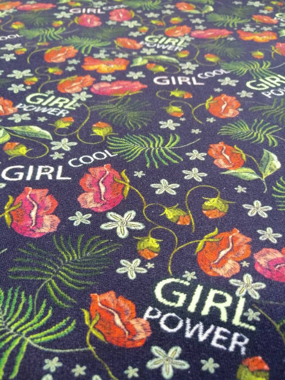 French Terry Girl Power Stick Style Roses | Etsy