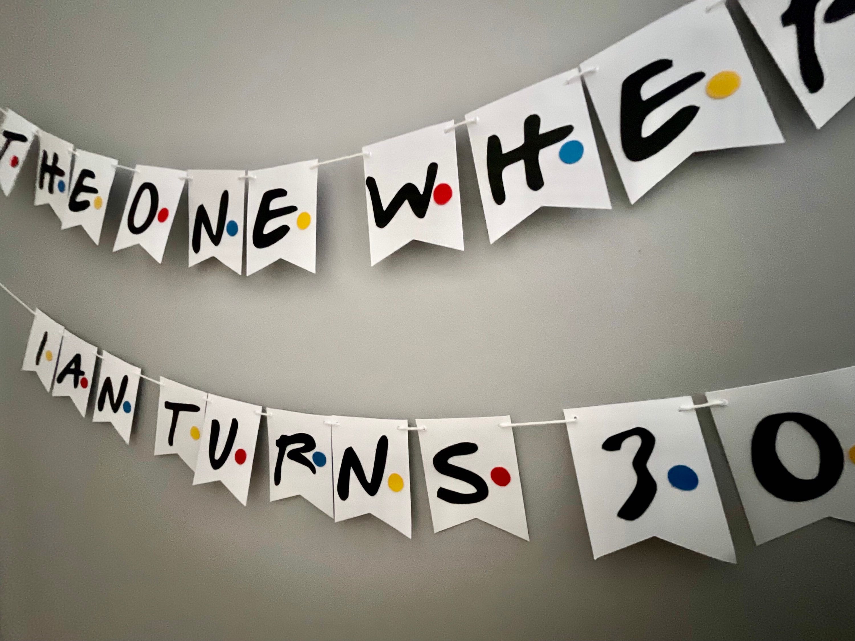 Personalized Friends TV Show Birthday Banner: "the One Where" Theme ...