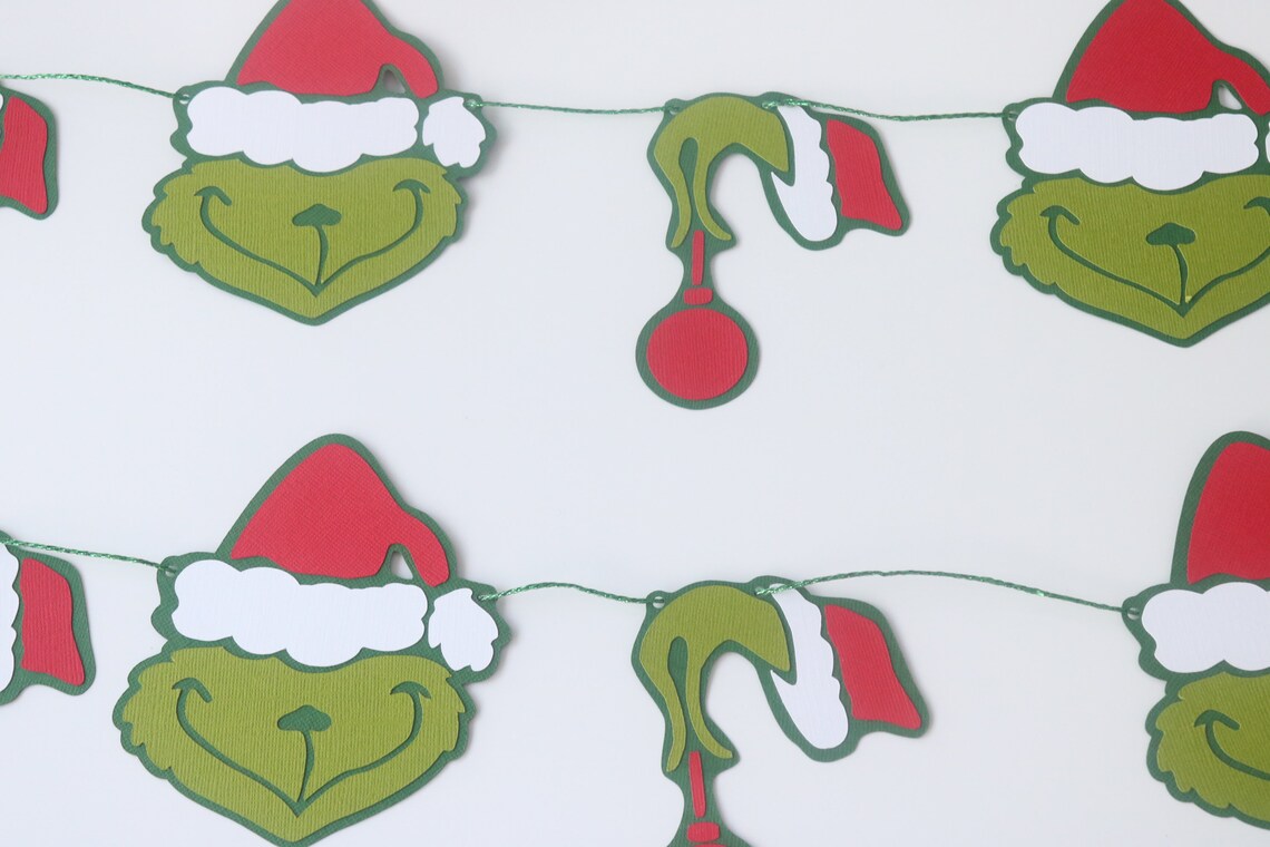 Inspired Grinch Banner Grinch Decoration Cmas Bunting - Etsy