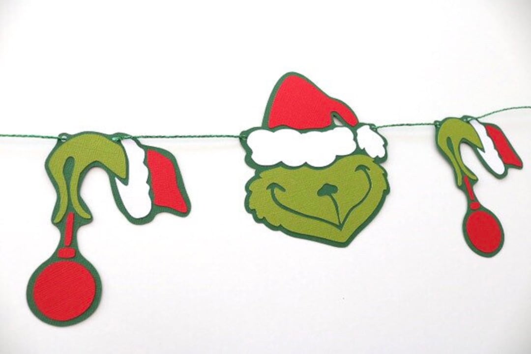 Inspired Grinch Banner Grinch Decoration Cmas Bunting - Etsy