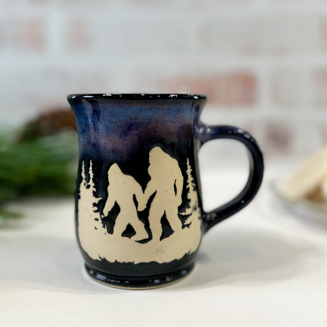 Wild at Heart Bigfoot Couple, Mr and Mrs Bigfoot Mug, Sasquatch Couple ...