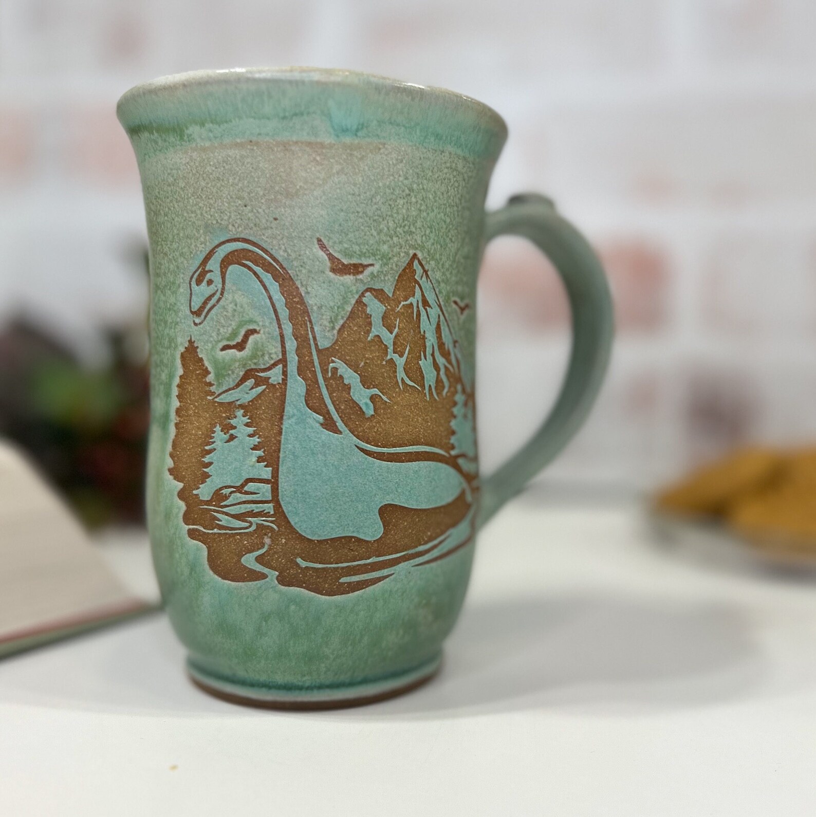 Whimsical Sea Creature Mug - Fun Cryptid Enthusiast Gift - Handmade ...