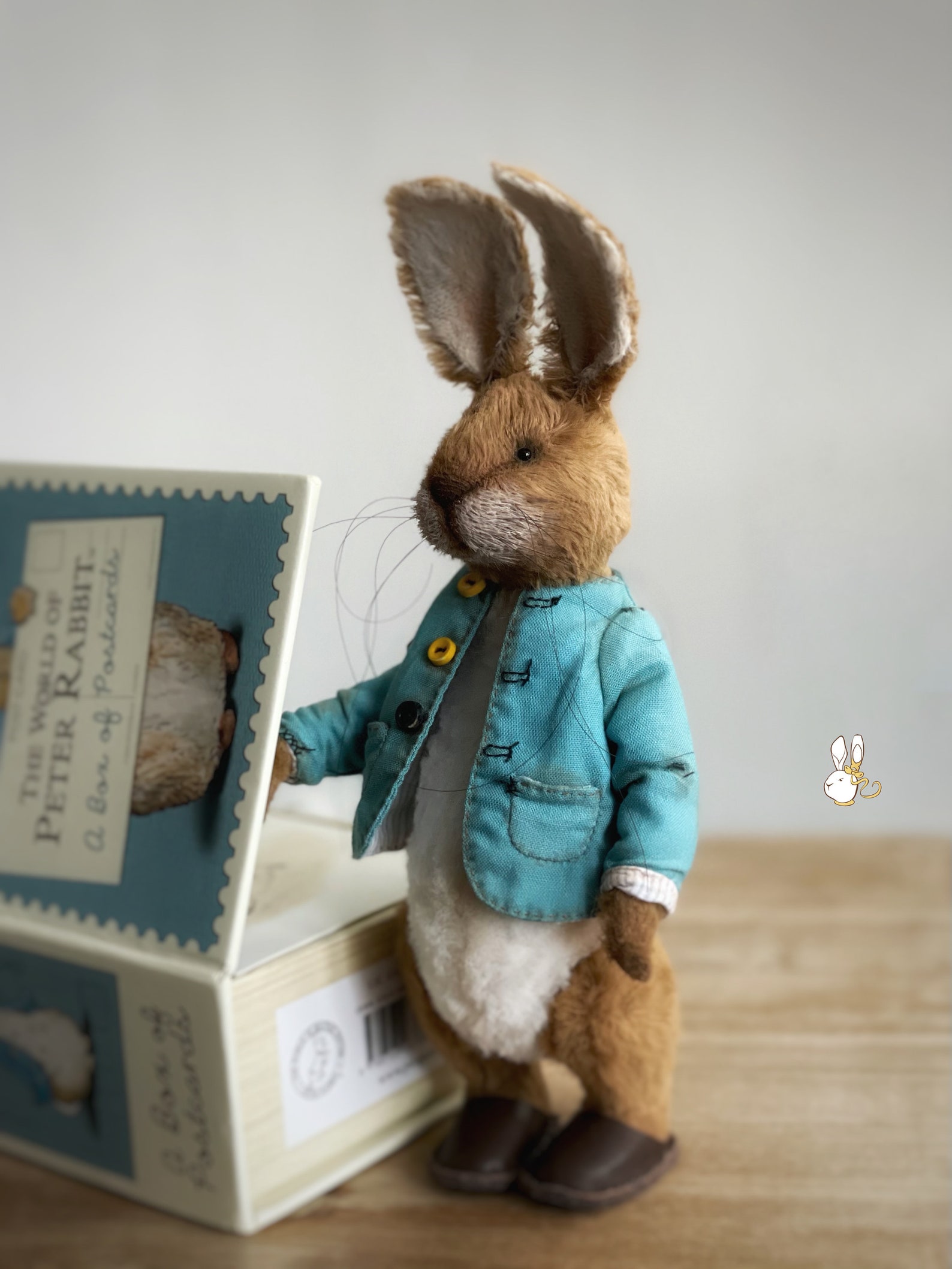 Teddy Peter Rabbit handmade stuffed Bunny Plush 26 cm | Etsy