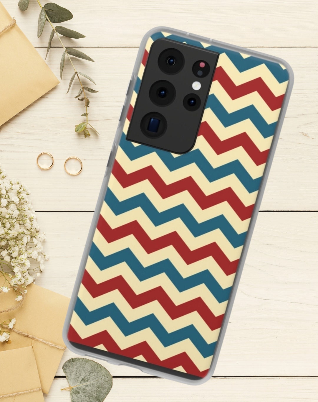 Chevron Flexi Phone Case: French Colors, Slim TPU Shell - Etsy