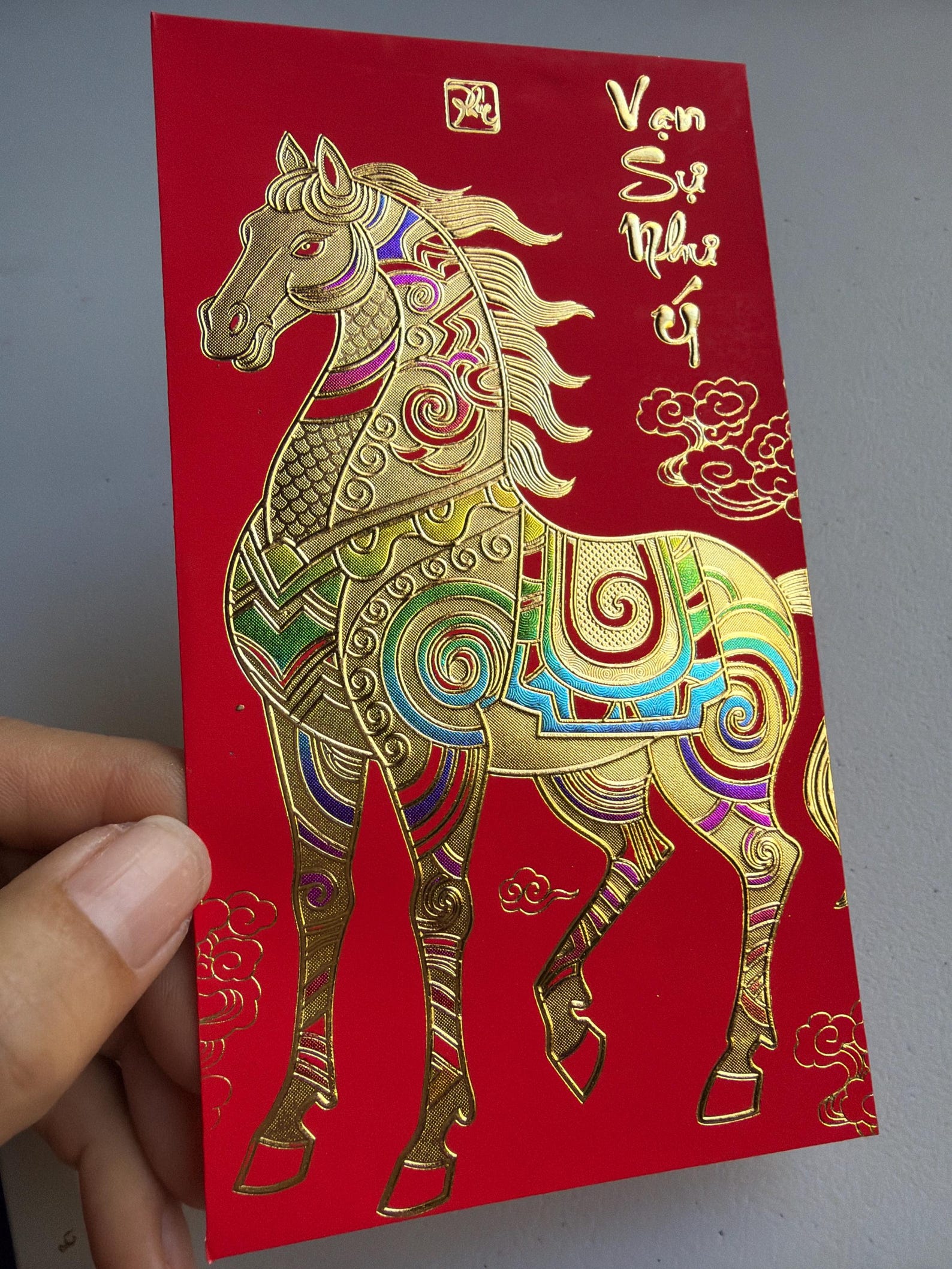 12 Pieces Set Vietnamese Red Envelopes for Lunar New Year Best Wishes ...