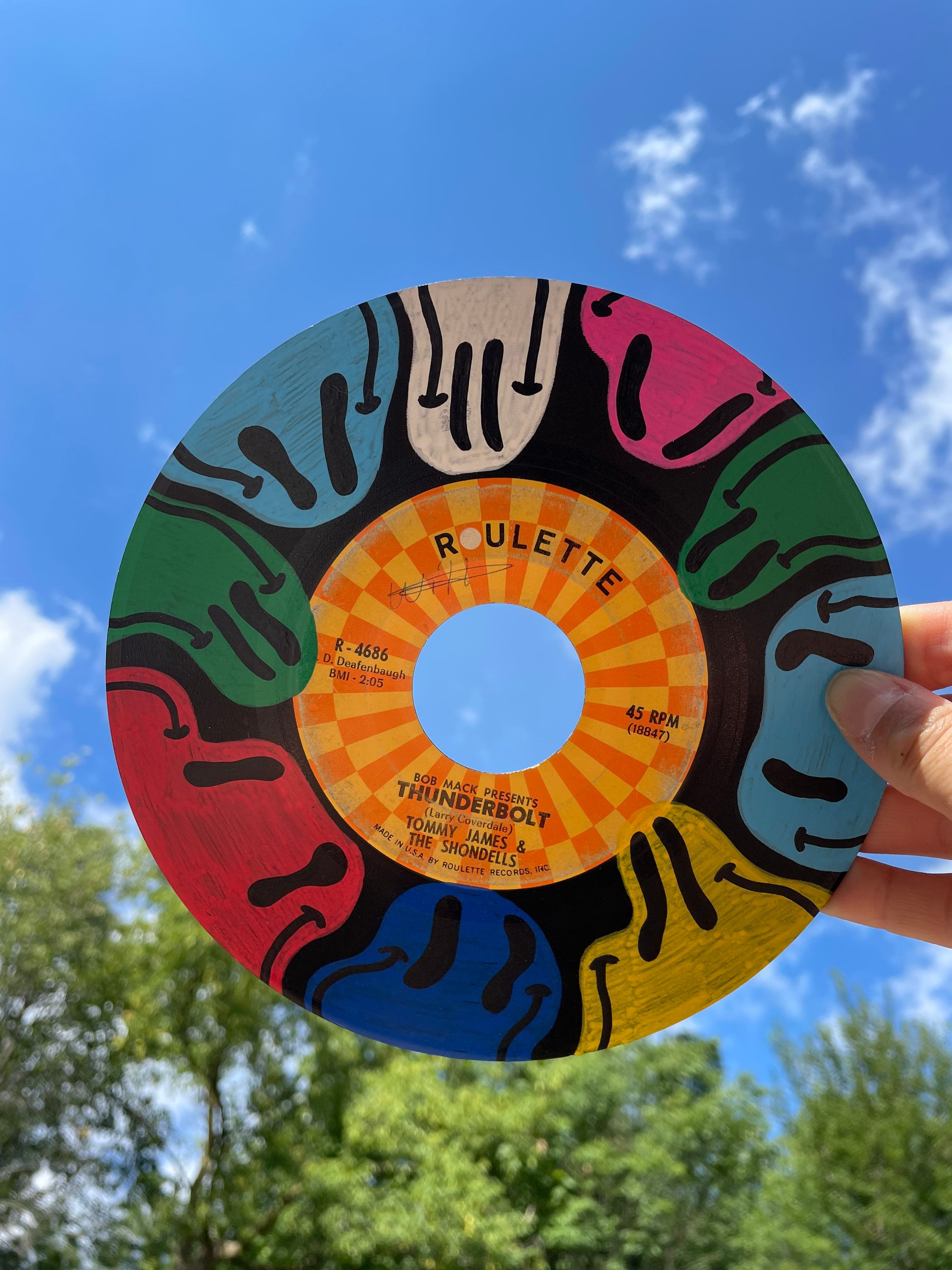 Trippy Smiley Record - Etsy
