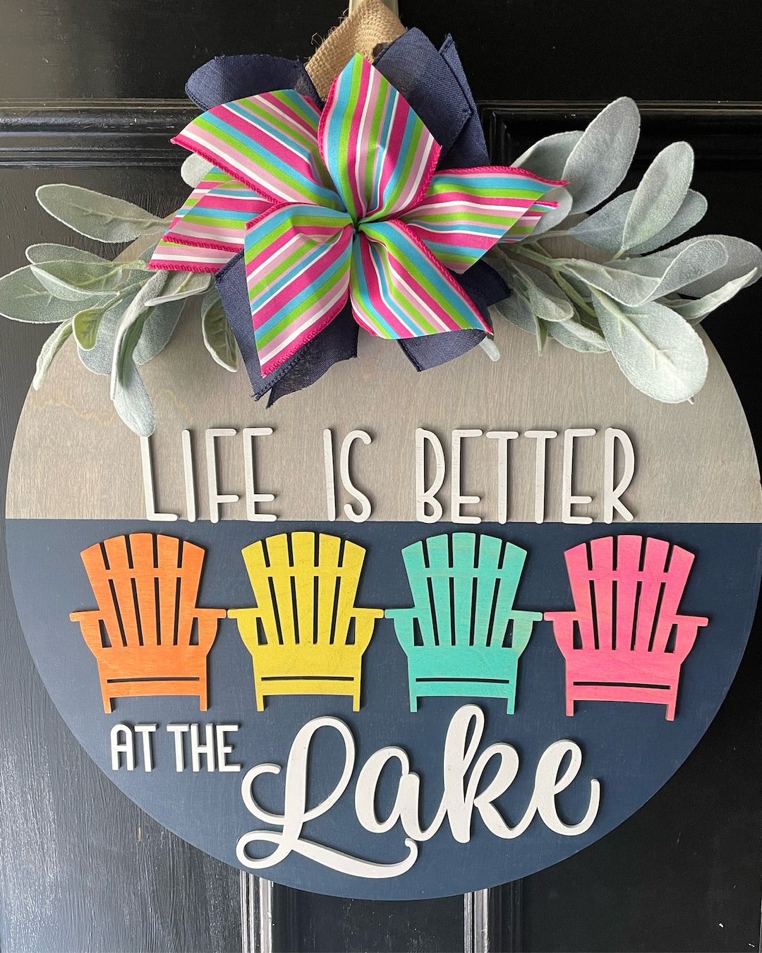 Life is Better at the Lake, Lake Door Hanger - Etsy