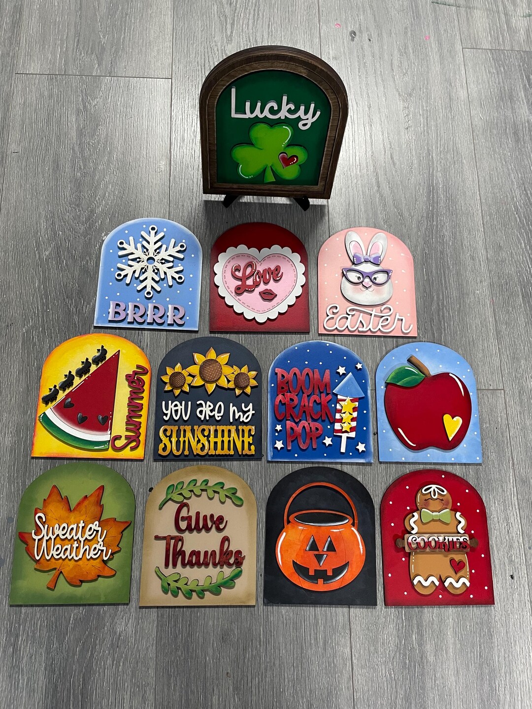 Interchangeable Mini-framed Seasonal Signs, Teacher Gift, Changeable ...