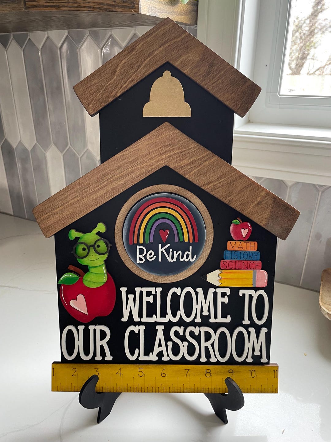 Welcome to Our Classroom Sign | Interchangeable Seasonal Schoolhouse ...