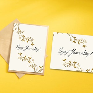 Welcome Card / Printable Hospitality Card, Airbnb Card / Guests Card - Etsy