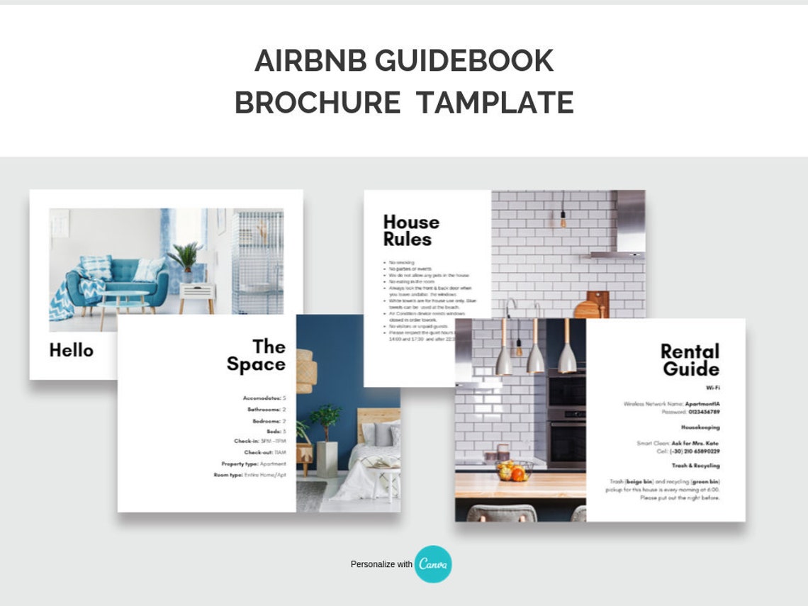 Airbnb Guidebook Brochure House Manual 10 Pages Airbnb Guidebook ...