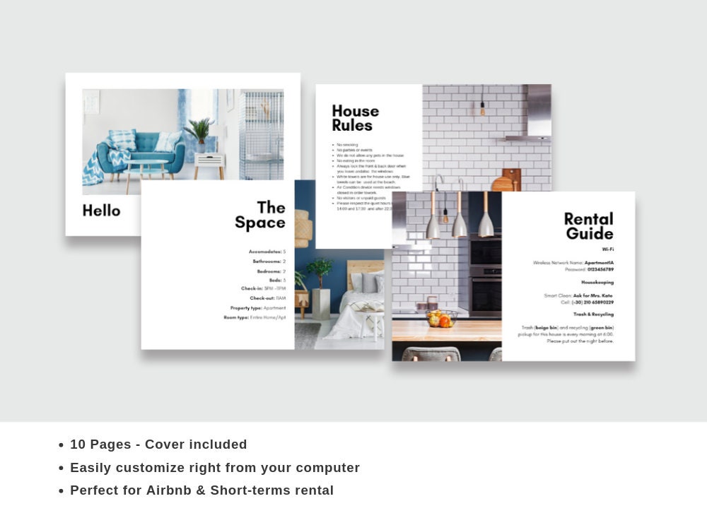 Airbnb Guidebook Brochure House Manual 10 Pages Airbnb Guidebook ...