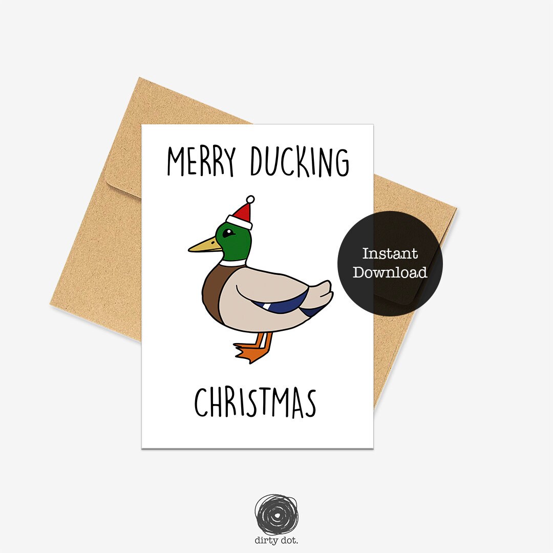 Downloadable Holiday Card, Printable Christmas Design, Funny Christmas ...