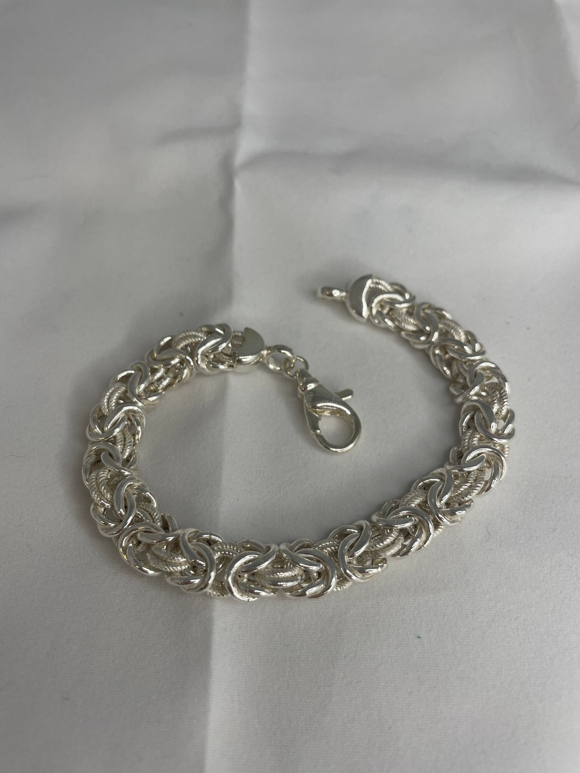 Byzantine Milor Sterling Silver Chain Hook Clasp Bracelet - Etsy