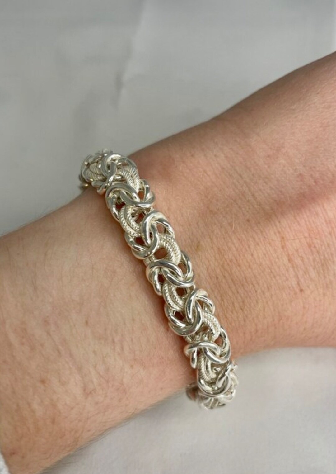 Byzantine Milor Sterling Silver Chain Hook Clasp Bracelet - Etsy