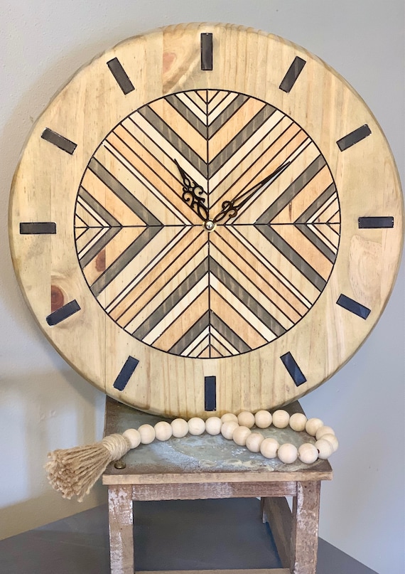Hand Crafted Barn Wood Quilt Pattern Clocks for Every Crafter - Etsy