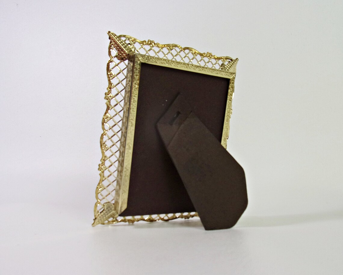 Vintage Ornate Filigree Photo Frame Gold Tone Small for - Etsy