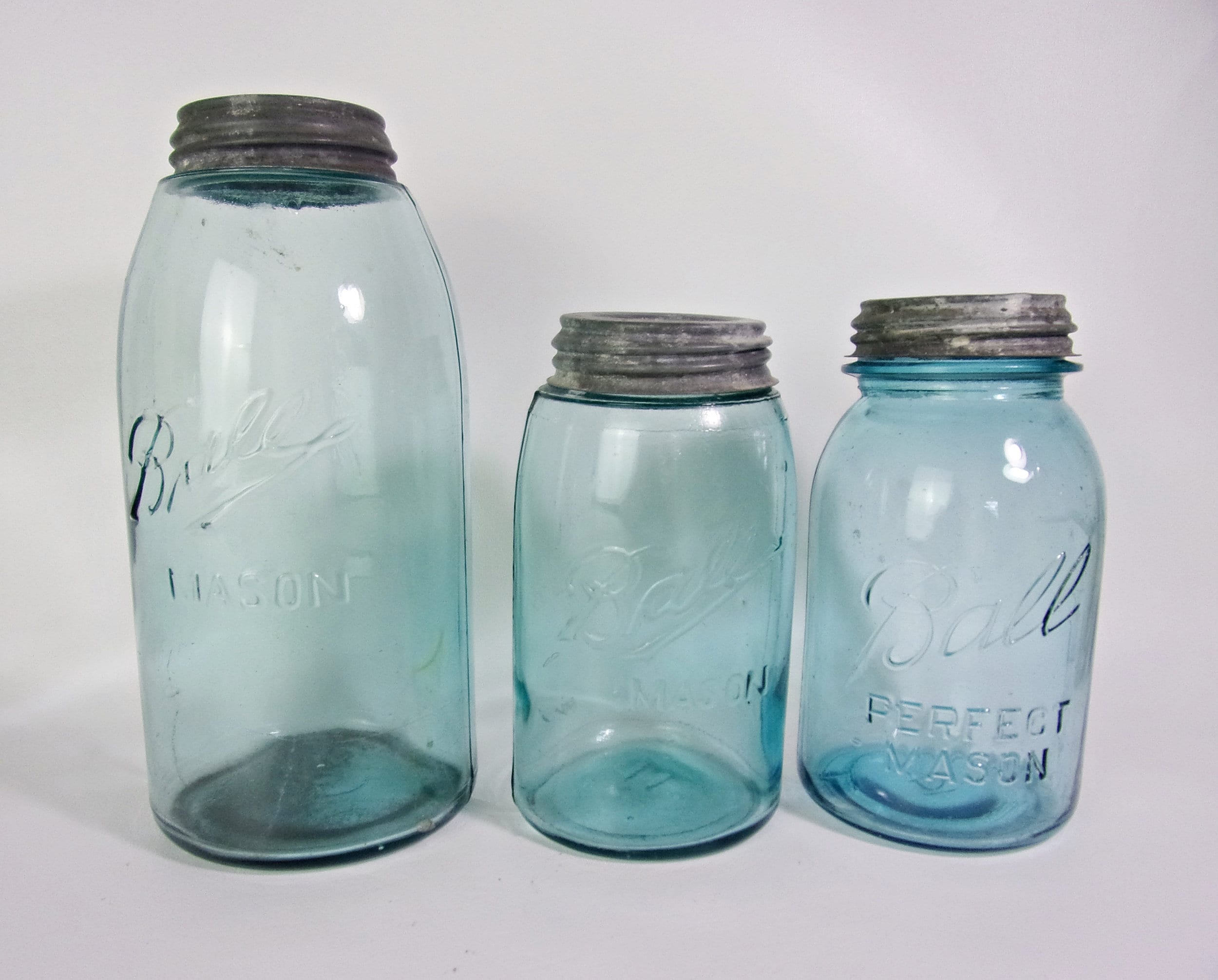 Antique BALL Canning Jar Blue Glass Ball Jar Farmhouse Glass - Etsy