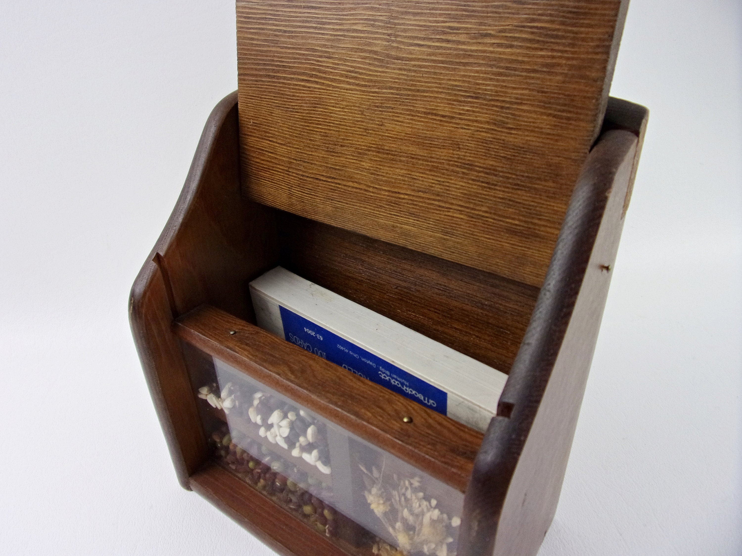 Vintage Wood Recipe Box Dried Beans Flowers Cottagecore Boho | Etsy