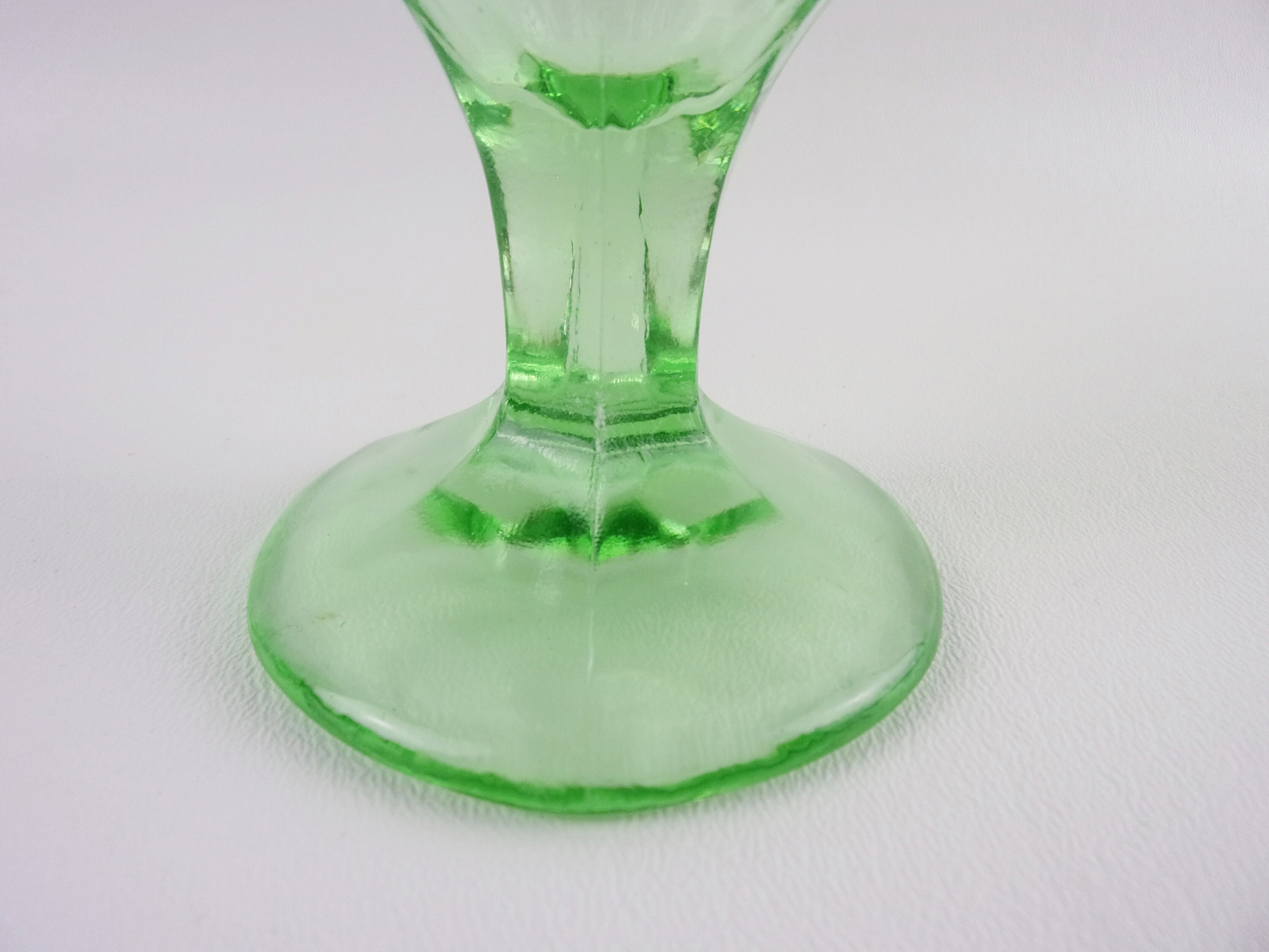 Vintage Green Depression Glass Water Goblet Block Optic | Etsy