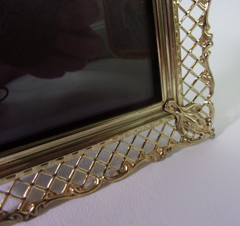 Vintage Ornate Filigree Photo Frame Gold Tone Small for - Etsy