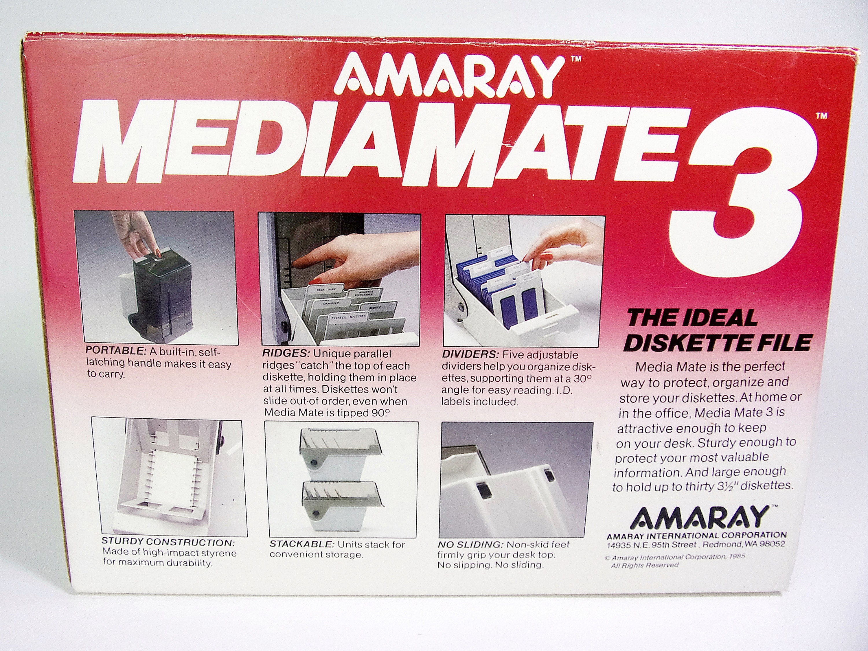 Vintage Computer Diskette Storage Box Amaray Media Mate 3 - Etsy
