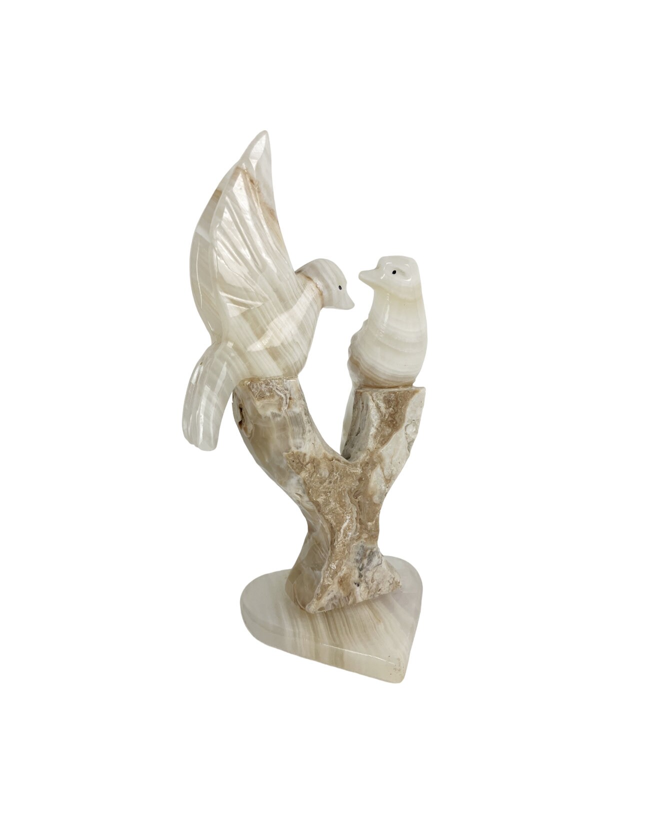 Vintage Carved Onyx Marble Doves Love Birds Figurine on Branch - Etsy