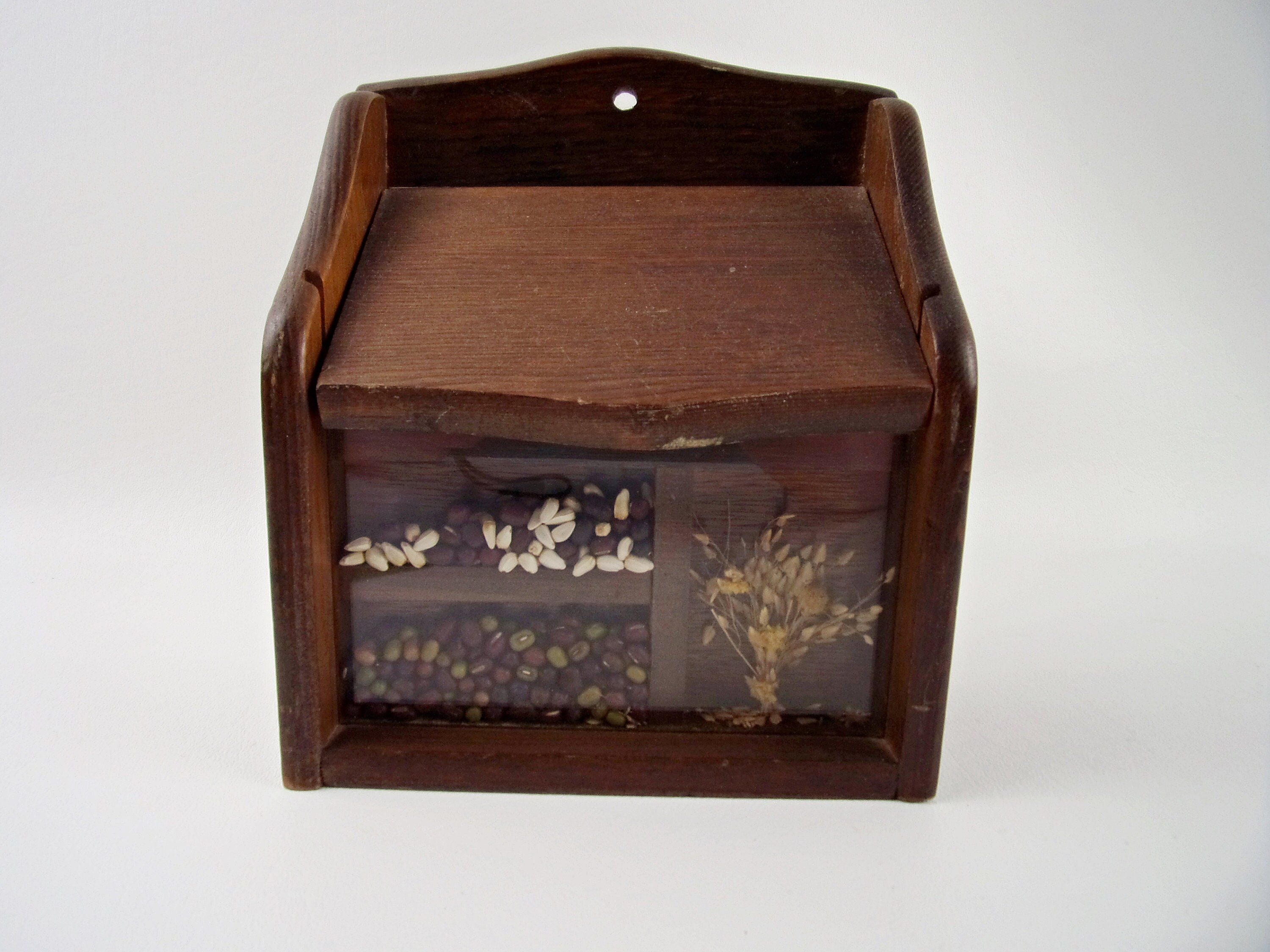 Vintage Wood Recipe Box Dried Beans Flowers Cottagecore Boho | Etsy