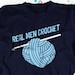 Real Men Crochet Short Sleeve T-shirt Perfect Gift for Male - Etsy