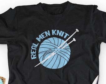 Real Men Crochet Short Sleeve T-shirt Perfect Gift for Male Crocheters ...