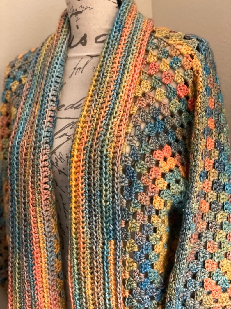 Long Hexagon Granny Sweater - Etsy