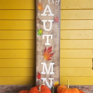 Fall Decor Happy Autumn Fall Porch Sign Home Decor - Etsy