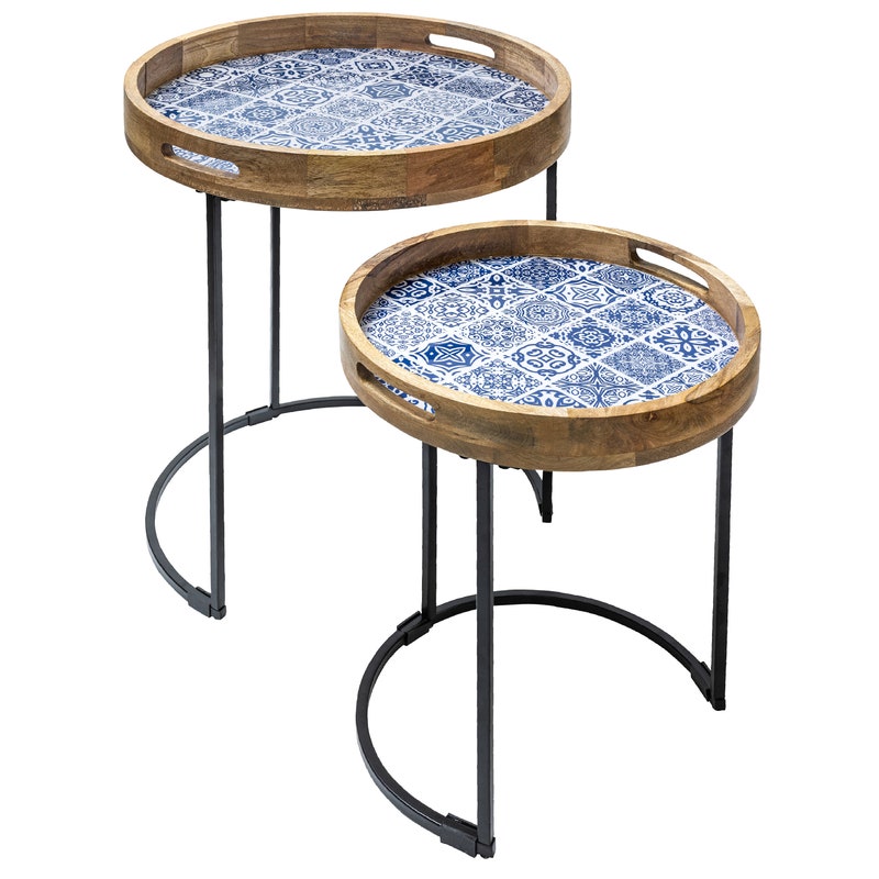 Moroccan Small Tile Side Table - Etsy