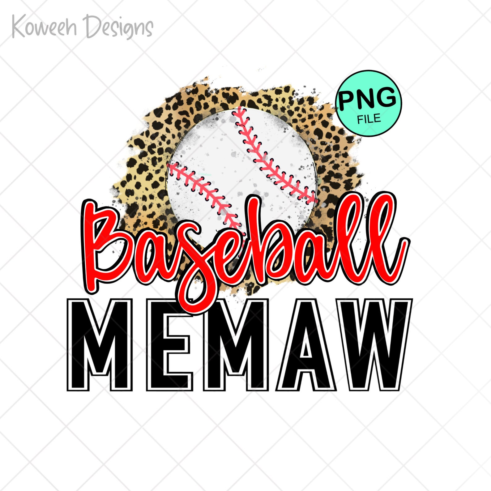 Baseball Memaw PNG Leopard Baseball Memaw Png Baseball Memaw - Etsy