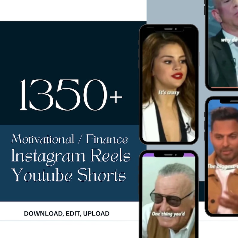 1350+ Motivational Reels Bundle | Motivational Money, Finance ...