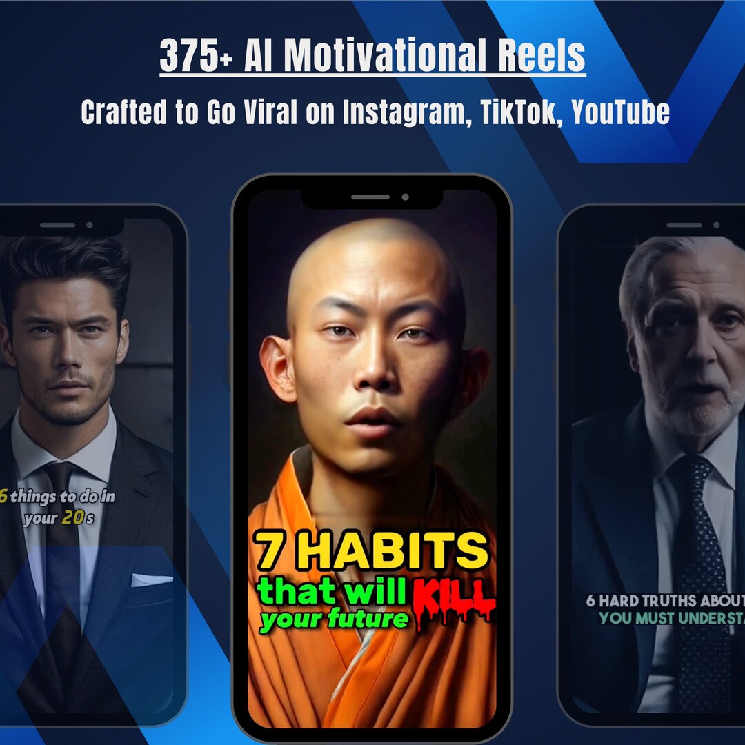 375+ Ai-generated Motivational Videos Bundle | Youtube Shorts | Tiktok, Instagram Reels | Boost ...