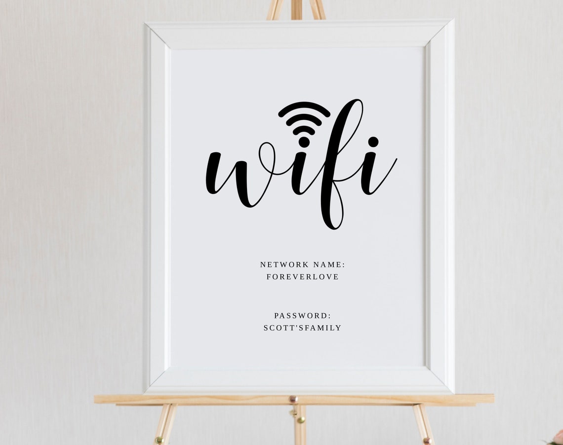 Be Our Guest Wifi Sign Printable Wi Fi Password Sign Wifi - Etsy