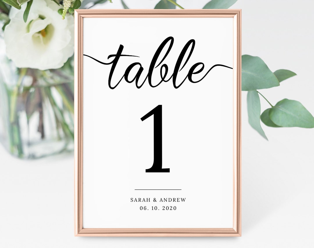 Rustic Table Numbers, Wedding Table Number, Instant Download, Wedding ...