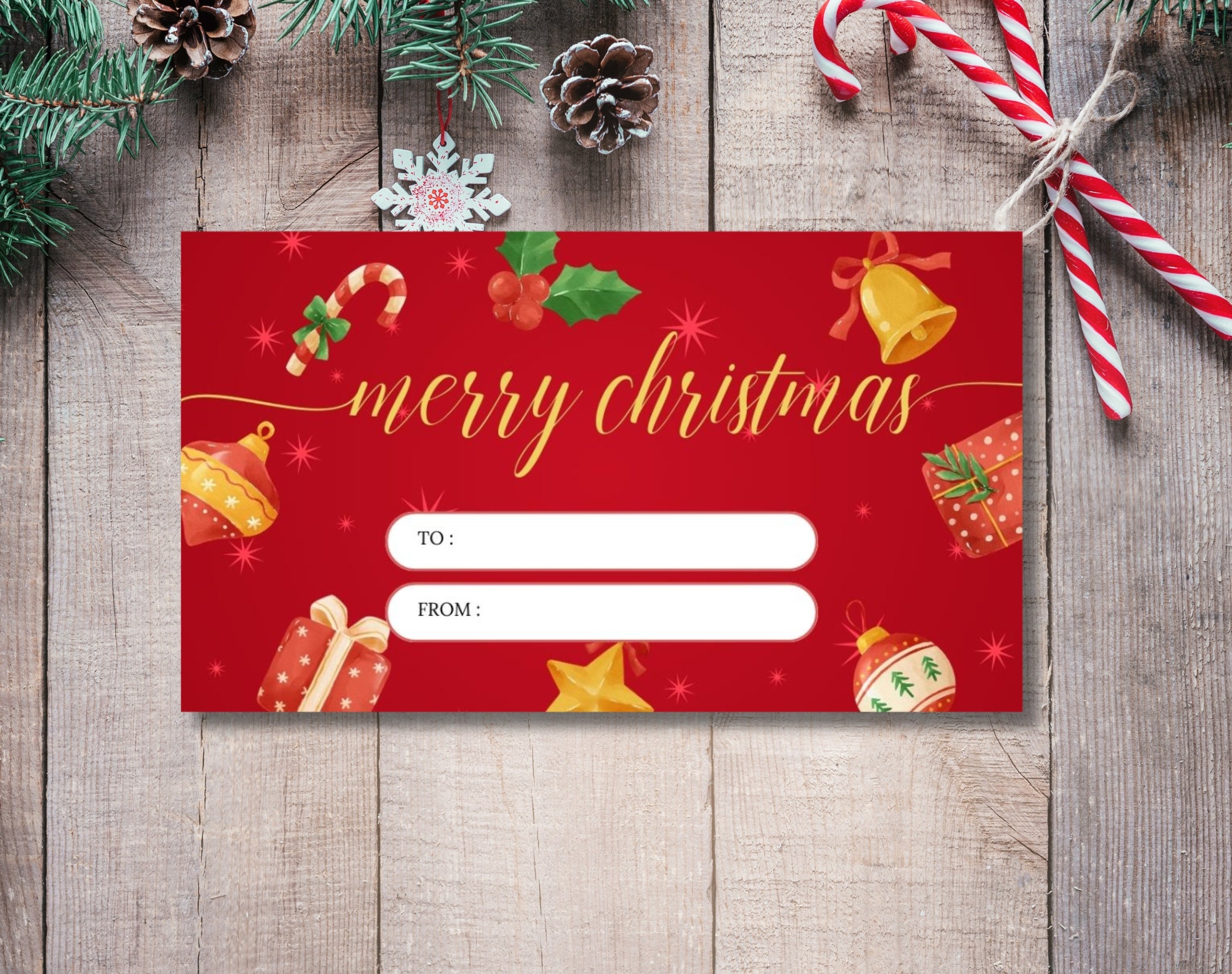 Holiday Gift Certificate Template Printable Gift Voucher - Etsy
