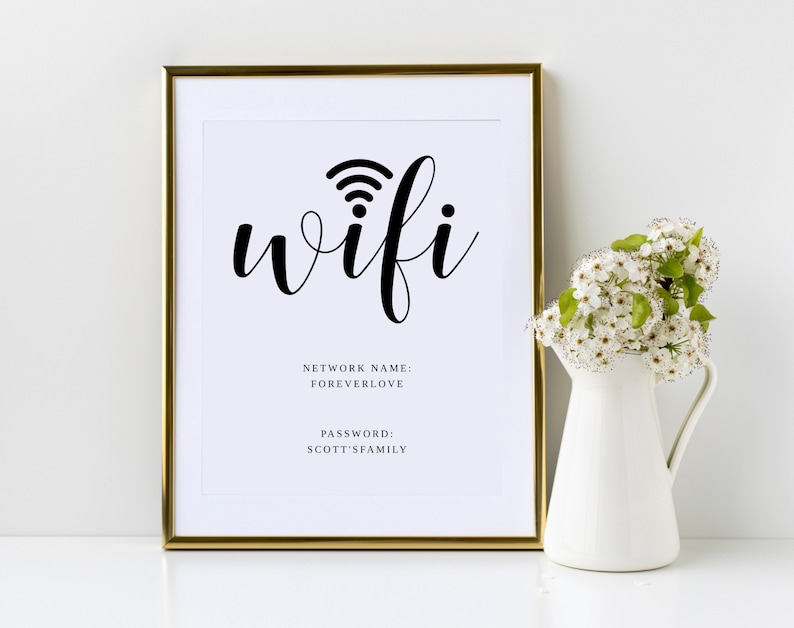 WIFI Password Sign Template Printable Guest Wi-fi Signs - Etsy