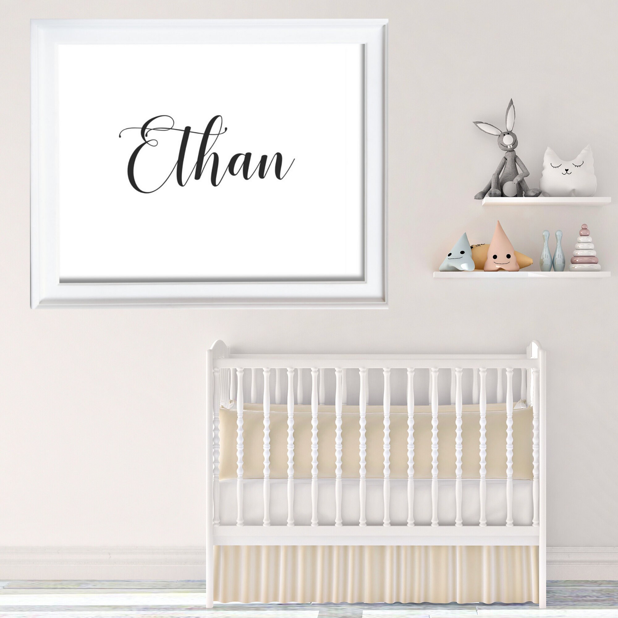 Baby Name Sign Template Custom Name Sign Instant Download | Etsy