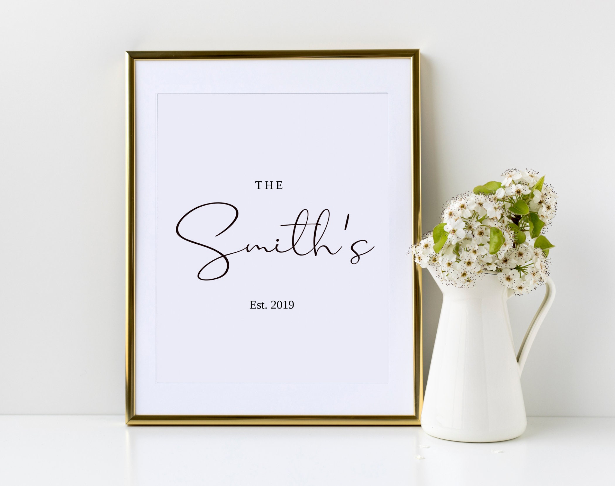 Established Family Sign Personalized Last Name Printable House - Etsy