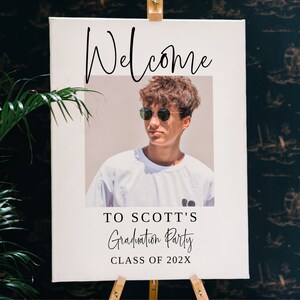 Graduation Party Decor Welcome Poster Sign Template Class of 2025 ...