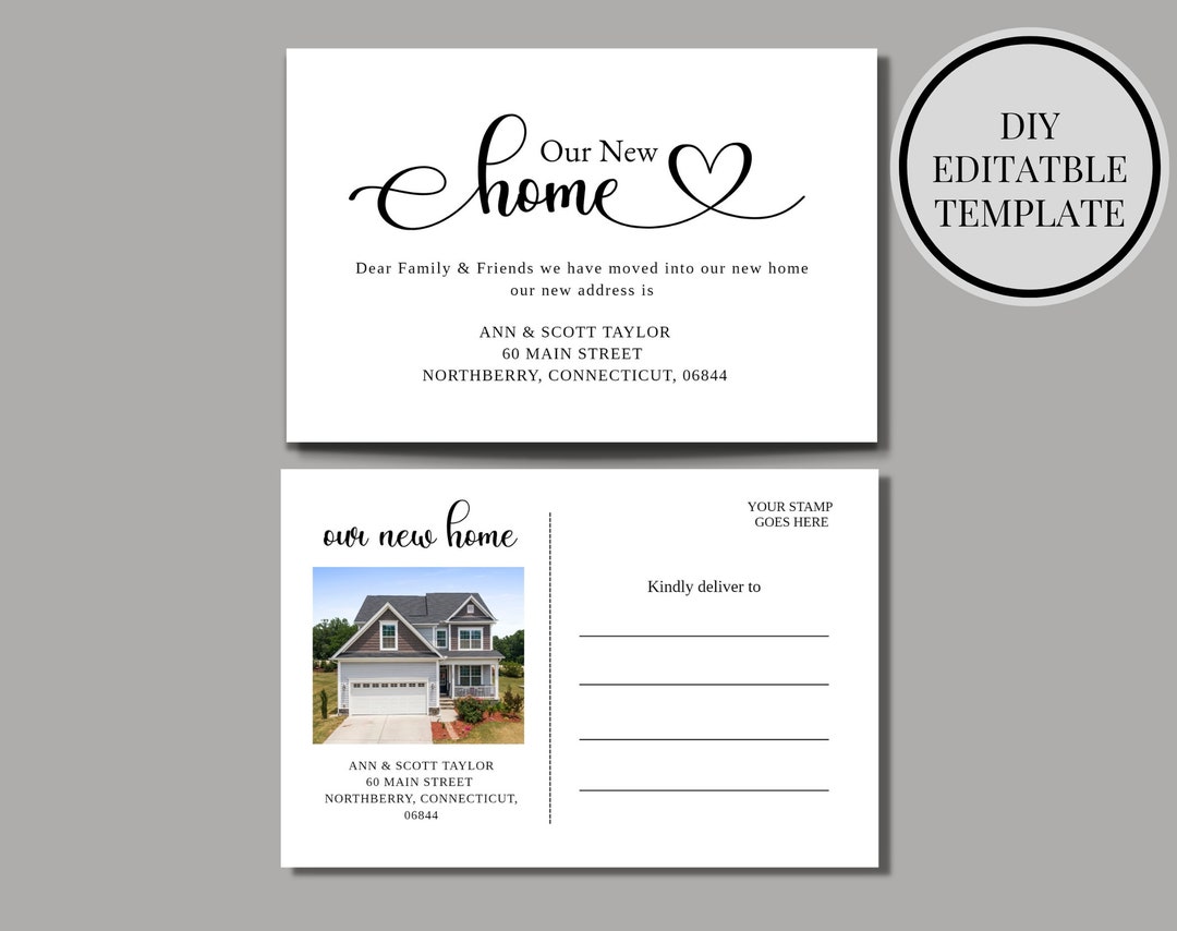 We've Moved Postcard Template: New Address Announcement (instant ...
