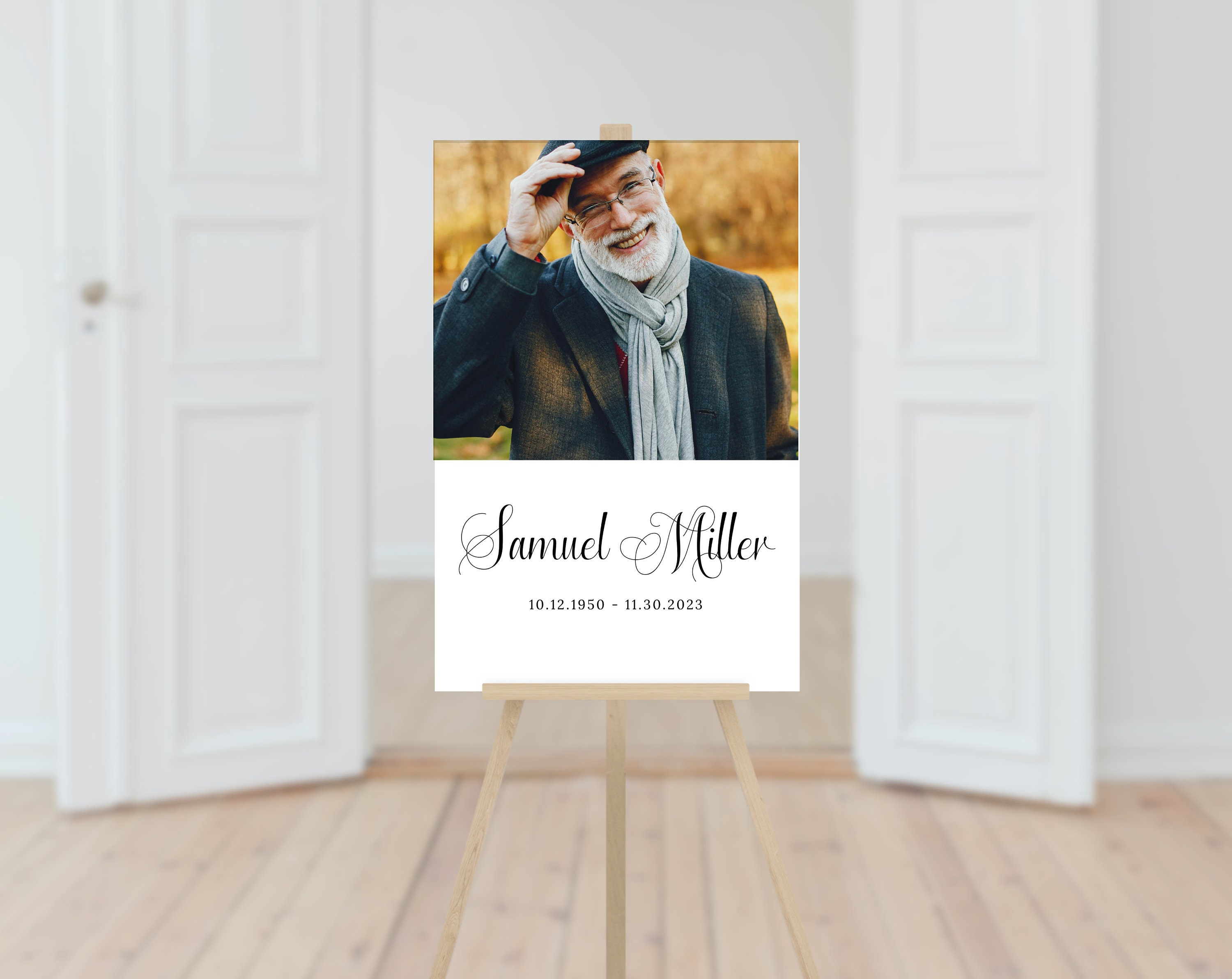Memorial Poster Funeral Announcement Celebration of Life - Etsy