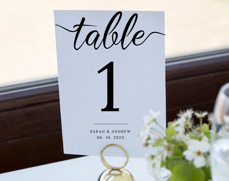 Rustic Table Numbers Wedding Table Number Instant Download - Etsy