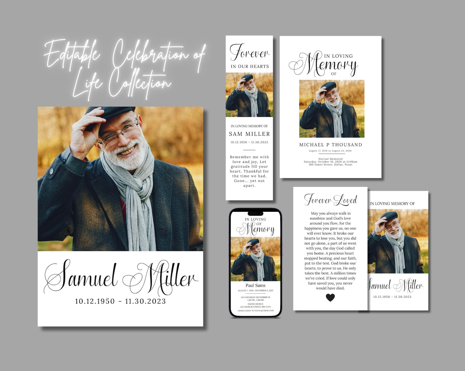 Funeral Program Prayer Card Memorial Bookmark & Celebration - Etsy