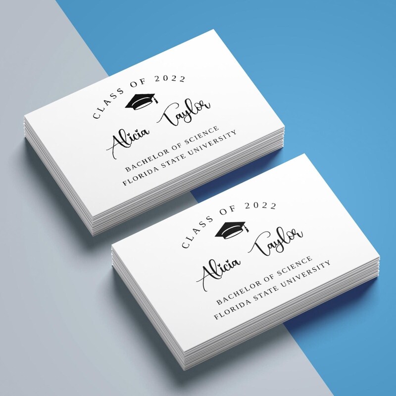 Graduation Announcement Name Cards - Etsy
