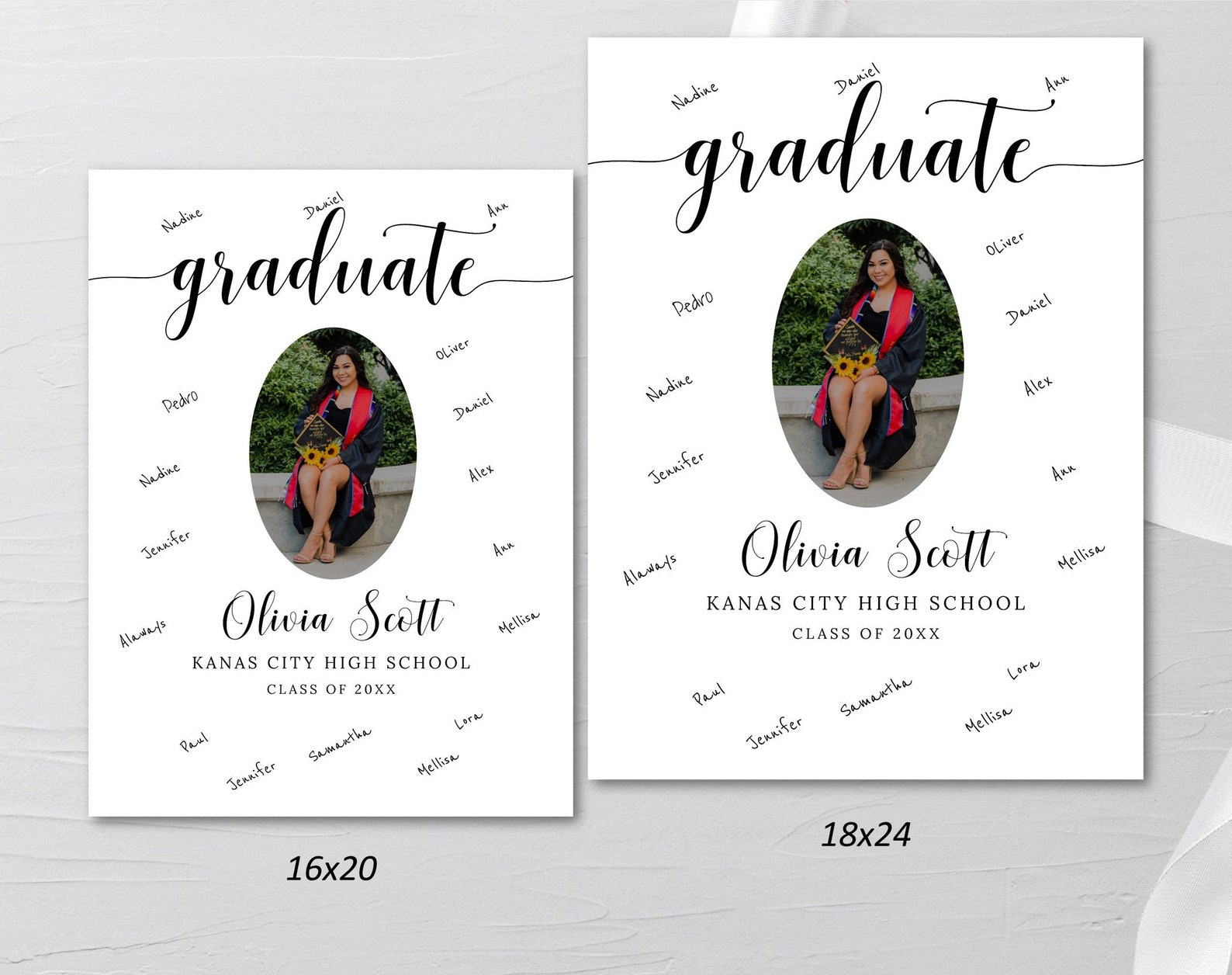 Class of 2026 Graduation Signature Poster, Guest Book Alternative ...