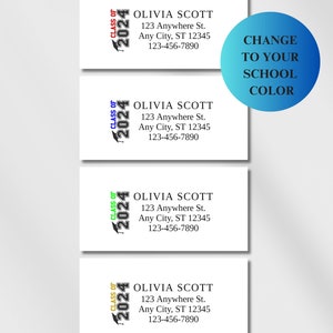 Graduation Personalized Address Labels Instant Download Editable ...